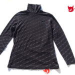 ワック｜WAAC｜総柄長袖タートルネックTシャツ｜メンズ｜01｜ブラック - 鳩目堂 本店